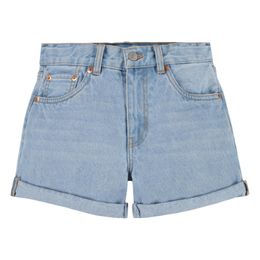LEVI'S KIDS Mädchen Jeansshorts "LVG MINI MOM SHORT W/ ROLL CUF"dewymorning, Gr. 8, Denim/Jeans, Obermaterial: 100% Baumwolle, Jeans, for GIRLS