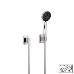 Dornbracht Liss&eacute; Brausegarnitur mit Wandanschlussbogen und Halter, 3 Strahlarten, 27803845-06,