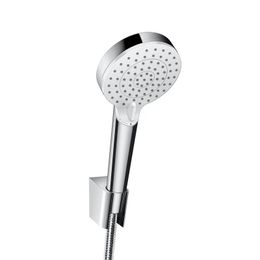 Hansgrohe Crometta Brausegarnitur mit Halter, 2 Strahlarten, 26693400,