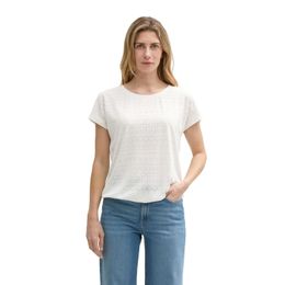 Tom Tailor Damen T-Shirt, wei&szlig;, Gr. XS, unifarben, Obermaterial: 93% Polyester, 7% Elasthan, Shirts, im Loose Fit