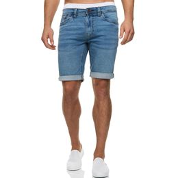 INDICODE Herren Shorts "INDelmare", blau, Gr. XL, unifarben, Web, Obermaterial: 77% Baumwolle, 21% Polyester, 2% Elasthan, Hosen