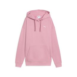 Kapuzensweatshirt Puma "ESS RELAXED HOODIE FL", Damen, Gr. M, poised pink, Fleece, Obermaterial: 66% Baumwolle, 34% Polyester, unifarben, relaxed fit normal, Sweatshirts, mit verstellbarer Kapuze, mit K&auml;ngurutasche, mit Rippb&uuml;ndchen
