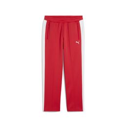 Puma Herren Sporthose "T7 ALWAYS ON Relaxed Trainingshose Herren", rot, Gr. L, unifarben, Obermaterial: 67% Polyester, 33% Baumwolle; Seitentasche –