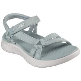 Skechers Damen Sandale "GO WALK FLEX SANDAL-SUBLIME-X", Gr. 35, grün, Textil, Schuhe, Sommerschuh, Sandalette, Klettschuh, mit Goga Mat Footbed