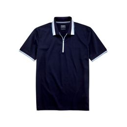 OLYMP Herren Poloshirt "OLYMP Wirk Casual", blau, Gr. M, Jersey, Obermaterial: 51% Baumwolle, 49% Polyester, Shirts