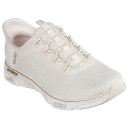 Skechers Damen Slip-On Sneaker "GLIDE-STEP GRATIFY-PACE", Gr. 42, beige, Textil, Schuhe, Schlupfschuh, Komfortschuh mit elastischer Schn&uuml;rung
