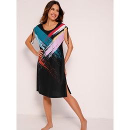 Damen Sommerkleid "Sommerkleid", schwarz, Gr. 44, gemustert, mehrfarbig, 100% Baumwolle, Kleider