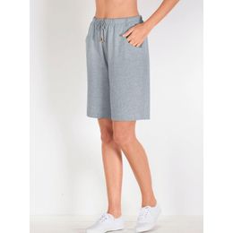 Herren Bermudas, grau, Gr. 46, unifarben, 95% Baumwolle, 5% Elasthan, 10% Polyester, 5% Elasthan, 85% Baumwolle, Hosen