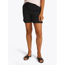 Tommy Hilfiger Damen Chinoshorts "CO BLEND GMD CHINO SHORT", schwarz, Gr. 38, unifarben, Web, Obermaterial: 65% Baumwolle, 33% Lyocell, 2% Elasthan,