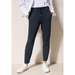 Cecil Damen Jogger Pants, blau, Gr. XXL, unifarben, Stoff, 67% Viskose, 28% Nylon, 5% Elasthan, Hosen, Middle Waist