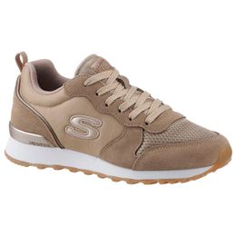 Skechers Damen Sneaker "OG 85 - GOLDN GURL", Gr. 38, braun, Synthetik, Textil, Veloursleder, Schuhe, Schnürschuh, Original-Retro-Jogginschuh mit