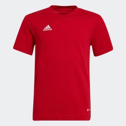 Jungen Trainingsshirt "ENT22 TEE Y", rot, Gr. 128, adidas Performance, Obermaterial: 100% Baumwolle, Shirts
