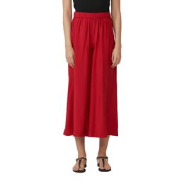 Relaxhose s.Oliver, Damen, Gr. 46, N-Gr, chilli pepper, Web, Obermaterial: 84% Viskose, 16% Polyamid, unifarben, relaxed fit ca. Mitte Wade, Hosen, mit elastischem Bund