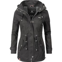 Marikoo Damen Outdoorjacke "Nyokoo", schwarz, Gr. M, Oberstoff: 100% Baumwolle; Futter: 100% Polyester; Wattierung: 100% Polyester; &Auml;rmelfutter: 100%