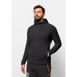 Jack Wolfskin Herren Fleecejacke "BAISELBERG HOODED FZ M", grau, Gr. XXL, OBERSTOFF 95% POLYESTER, 5% ELASTHAN LINING 100% POLYESTER, Jacken