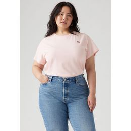 LEVI'S&reg; PLUS LEVI'S PLUS Damen T-Shirt "PL THE PERFECT", rosa, Gr. XL, bestickt, unifarben, Single Jersey, Obermaterial: 100% Baumwolle, Shirts, mit Logo-Stickerei