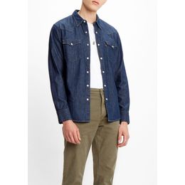 Levi's LEVI'S Herren Jeanshemd "LE BARSTOW WESTERN STAND", blau, Gr. L, Web, Obermaterial: 100% Baumwolle, Hemden, mit Brusttaschen