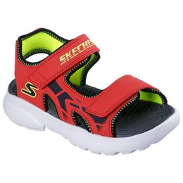 Skechers Kinder Sandale "RAZOR SPLASH-AQUA BUDDIES", Gr. 36, rot, Lederimitat, kontrastfarbene Details, Schuhe, Sandale mit Klettverschluss,