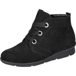 Waldl&auml;ufer WALDL&Auml;UFER Damen Schn&uuml;rboots "K-INGA", Gr. 3,5, schwarz, Nubukleder, Schuhe, Stiefelette, Bequemschuh in Komfortweite K = extraweit