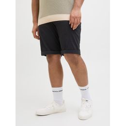 Jack & Jones PlusSize Herren Chinoshorts "JPSTDAVE JJCHINO SHORTS SN AKM PLS", schwarz, Gr. 46, JACK & JONES PLUSSIZE, unifarben, Web, Obermaterial: 98% Baumwolle, 2%