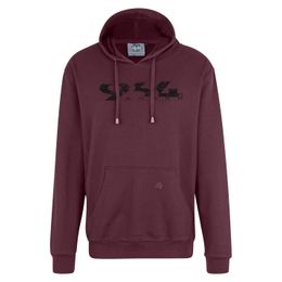 Herren Kapuzensweatshirt "964_BLACK", rot, Gr. 5XL, Ahorn Sportswear, bedruckt, 100% Baumwolle, Sweatshirts, mit modischem Print