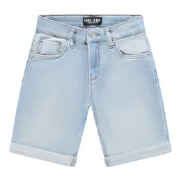 Cars Jeans Jungen Shorts "Kids CALIFORNIA Short", blau, Gr. 14, Abriebeffekte, Web, Obermaterial: 79% Baumwolle, 19% Polyester, 2% Elasthan, Hosen