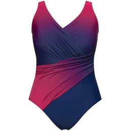 Ulla Popken Badeanzug Damen Gr&ouml;&szlig;e 4XL indigo / fuchsia