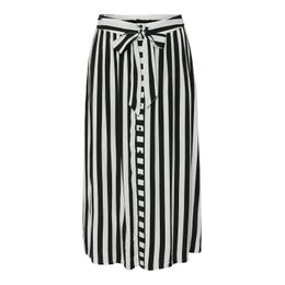 Maxirock Y.A.S "YASSAVANNA HW LONG SKIRT S. NOOS", Damen, Gr. M (38), weiß (star weiß stripes:schwarz stripe), Web, Obermaterial: 100% Viskose, gestreift, wadenlang, Röcke