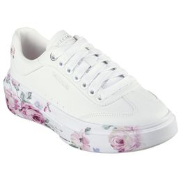 Skechers Damen Sneaker "CORDOVA CLASSIC-PAINTED FLORALS", Gr. 36, rosa, Lederimitat, geblümt, Schuhe, Retro Sneaker, Schnürschuh mit Memory Foam
