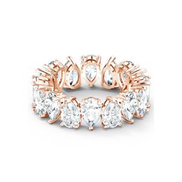 Swarovski Damen Fingerring "Matrix Pear Vittore, 5585425, 5586161, 5586162, 5586163, 5586164", 50, Metall, rosa, Metall, Fingerringe, mit Swarovski