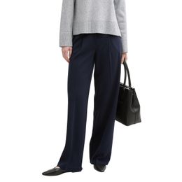 Tom Tailor Damen Stoffhose "LEA", blau, Gr. 34, unifarben, Obermaterial: 60% Viskose, 34% Polyamid, 6% Elasthan. Futter: 100% Polyester, Hosen,