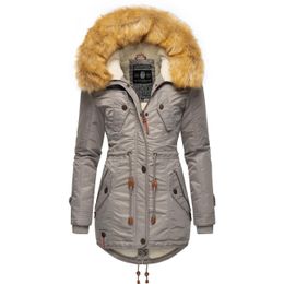 Navahoo Damen Wintermantel "La Viva", grau, Gr. S, Obermaterial: 100% Nylon, Futter: 100% Polyester, Wattierung: 100% Polyester, Ärmelfutter: 100%