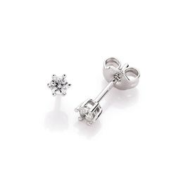 Smart Jewel Damen Paar Ohrstecker "Zirkonia in Krappenfassung, Silber 925", ca. &Oslash; 5mm, Silber 925 (Sterlingsilber), silber, Silber 925