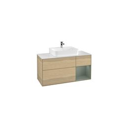 Villeroy & Boch V&B Waschtischunterschrank Finion 120cm, Pl w m, Reg re Oli. m Lac, Oa ven ; Villeroy & Boch (F171GMPC)