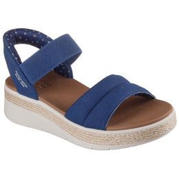 Skechers Damen Sandale "BOBS SUN RAY", Gr. 41, blau, Textil, Schuhe, Keilsandale, Sandalette, Plateausandale mit Plush Foam