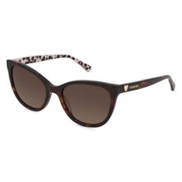 Love Moschino Moschino MOL072/S | Damen-Sonnenbrille | Fassung: Vollrand, Cat Eye, Acetat, Havanna | Glasfarbe: Braun