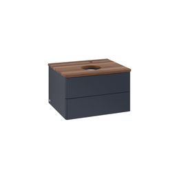 Villeroy & Boch V&B Waschtischunterschrank ohne Frontstruktur -Beleuchtung Antao 60x36x50cm, HL, WBP w. wal, md bl. m Lac ; Villeroy & Boch (L18052HG)