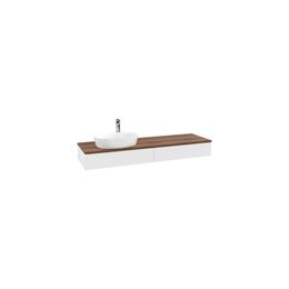 Villeroy & Boch V&B Waschtischunterschrank ohne Frontstruktur Antao 160x50cm, HL, WBP w. wal, wh. m Lac ; Villeroy & Boch (K15052MT)