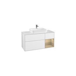 Villeroy & Boch V&B Waschtischunterschrank Finion 120cm, Pl w m, Rg re Oa ven, glo wh. Lac ; Villeroy & Boch (F421PCGF)