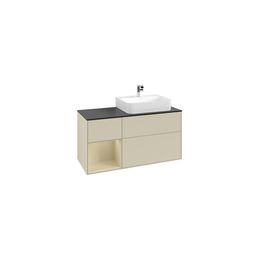Villeroy & Boch V&B Waschtischunterschrank Abdeckplatte Gl. bla m Finion 120cm, Reg li si Gr m Lac, si Gr m Lac ; Villeroy & Boch (F142HJHJ)