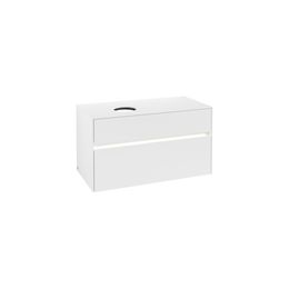 Villeroy & Boch V&B Waschtischunterschrank Collaro 100x54,8x50cm, WT l, LED 7,3 W, wh. ma ; Villeroy & Boch (C039B0MS)