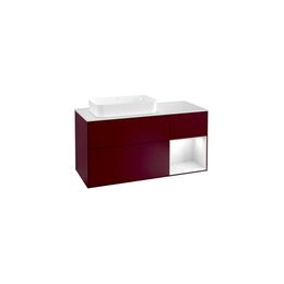 Villeroy & Boch V&B Waschtischunterschrank Finion 120cm, Pl w m, Reg re glo wh. Lac, Peo m ; Villeroy & Boch (F281GFHB)