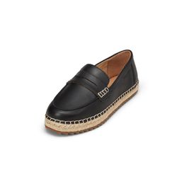 Marc O'Polo MARC O'POLO Damen Espadrille "aus weichem Ziegenleder", Gr. 37, schwarz, Obermaterial: 100% Leder (Ziege), unifarben, Schuhe