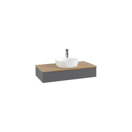 Villeroy & Boch V&B Waschtischunterschrank mit Frontstruktur Antao 100x19x50cm, HL, WBP hon. Oa, A m Lac ; Villeroy & Boch (K09151GK)