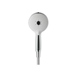 Duravit Handbrause 3jet Click 120 240mm, Anschl.-G. G 1/2, chrom/wei&szlig; (UV0650017010)