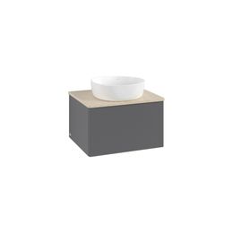 Villeroy & Boch V&B Waschtischunterschrank mit Frontstruktur Antao 60x36x50cm, WBP botti., Anthrac. m Lac ; Villeroy & Boch (K29113GK)
