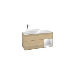 Villeroy & Boch V&B Waschtischunterschrank Finion 120cm, Pl wh. m, Reg wh. m Lac, Oa ven ; Villeroy & Boch (F931MTPC)