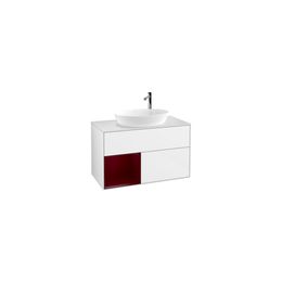 Villeroy & Boch V&B Waschtischunterschrank Wandbeleuchtung Finion 100, Pl w m, Reg Peo m Lac, glo wh. Lac ; Villeroy & Boch (G891HBGF)