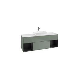 Villeroy & Boch V&B Waschtischunterschrank Finion 160cm, Pl w m, Reg bla m Lac, Oli. m Lac ; Villeroy & Boch (F861PDGM)