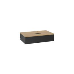 Villeroy & Boch V&B Waschtischunterschrank ohne Frontstruktur -Beleuchtung Antao 80x19x50cm, HL, WBP hon. Oa, bla m Lac ; Villeroy & Boch (L08051PD)